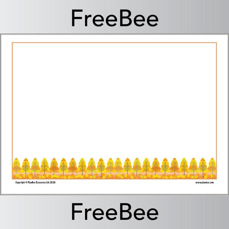 Download these FREE Autumn Writing Frames by PlanBee
