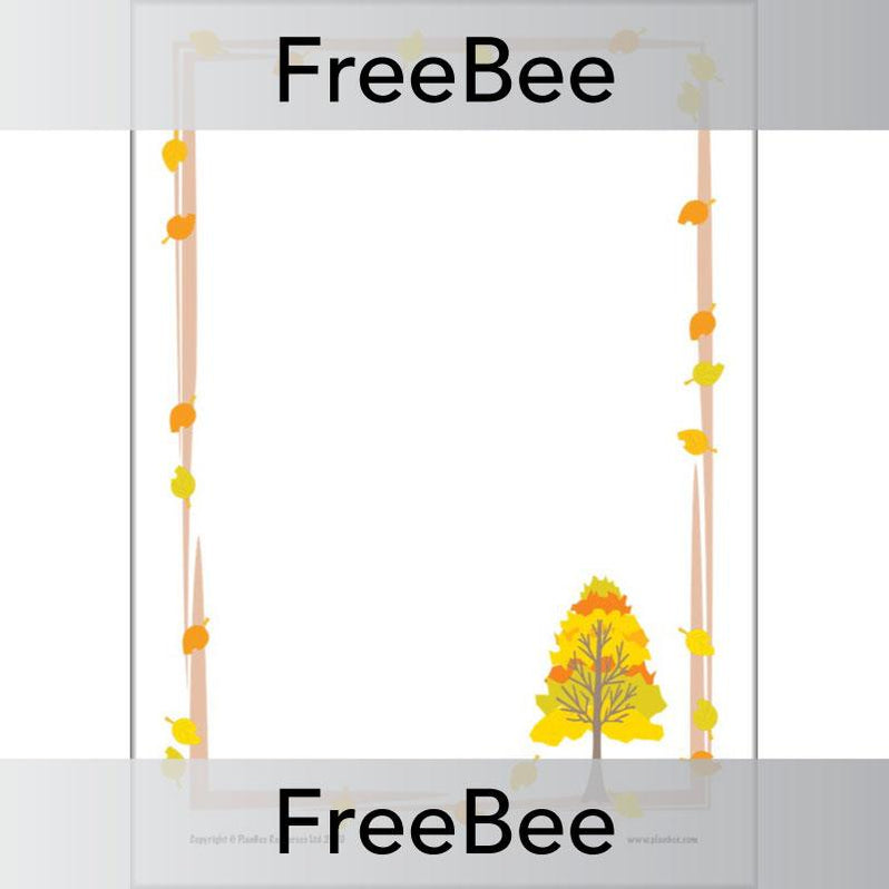 Download these FREE Autumn Writing Frames by PlanBee