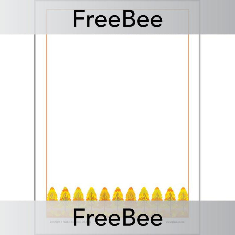 Download these FREE Autumn Writing Frames by PlanBee