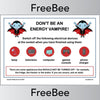 FREE Be Energy Aware Poster Pack by PlanBee