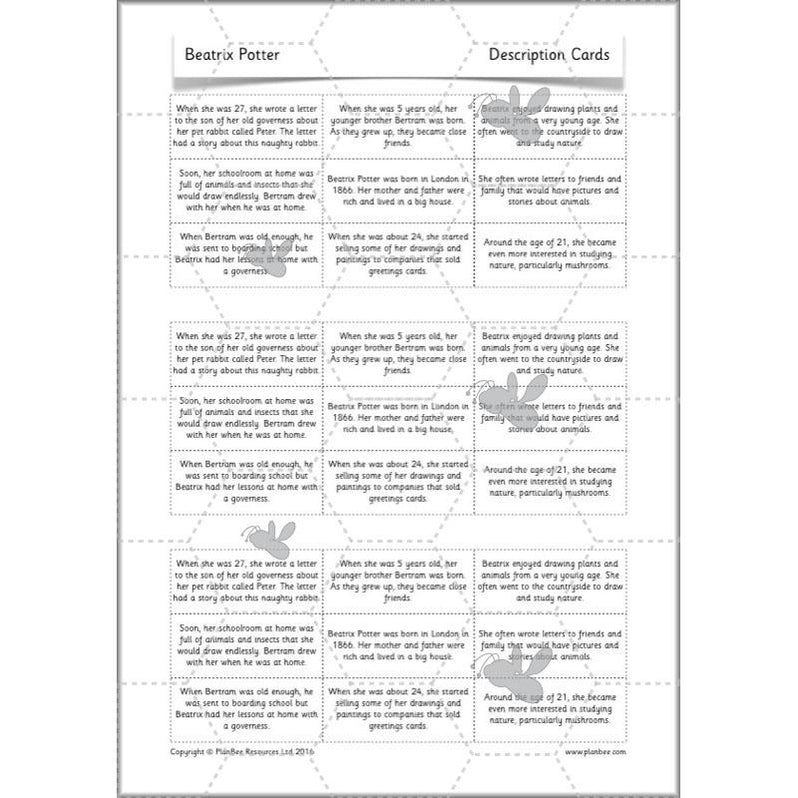 Beatrix Potter KS1 Lesson Plans and Resources by PlanBee