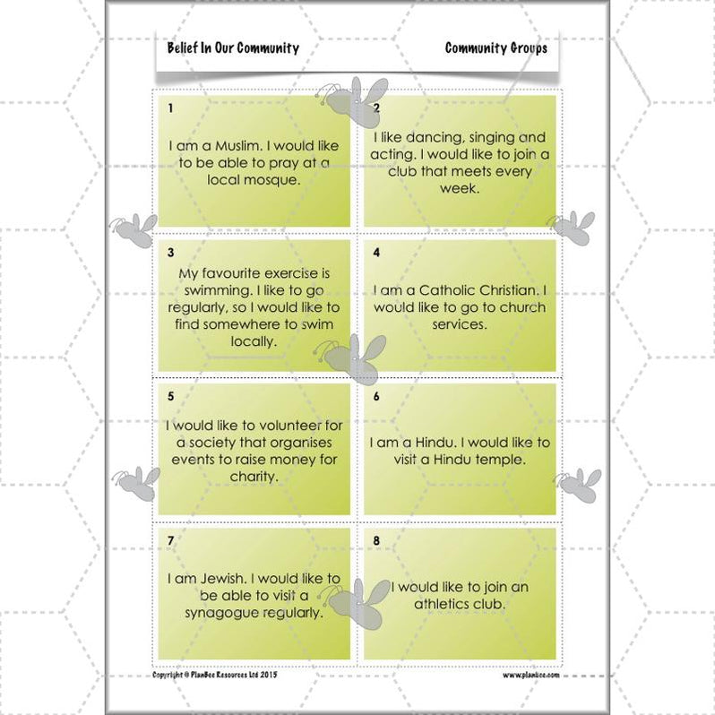Belief In Our Community: Complete set of KS2 RE lessons — PlanBee