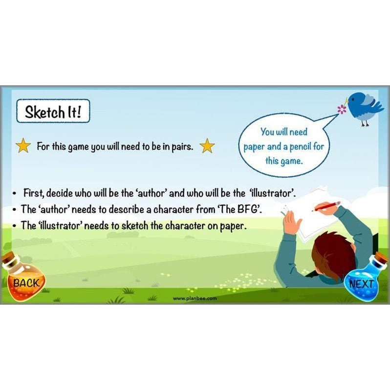The BFG Character Description KS2 Year 3 Planning by PlanBee