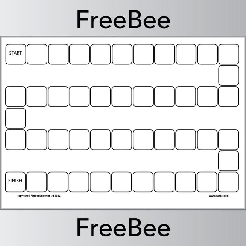 FREE Blank Board Game Template by PlanBee
