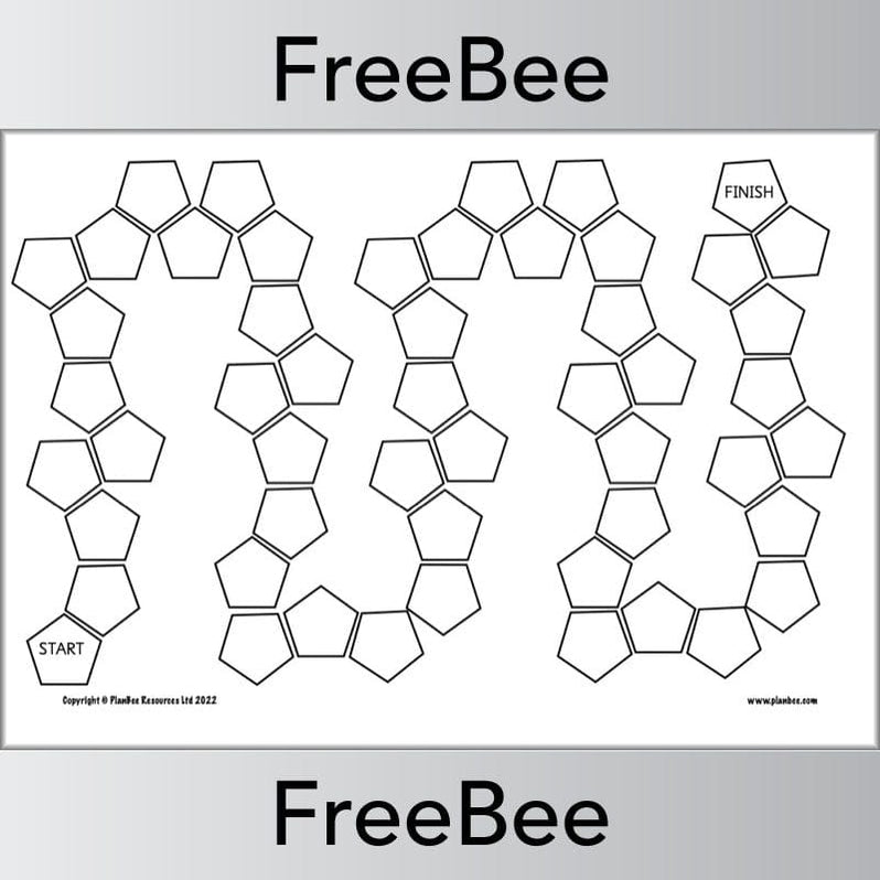 FREE Blank Board Game Template by PlanBee