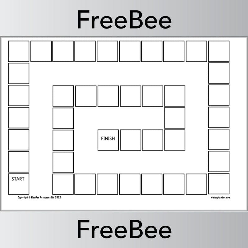 FREE Blank Board Game Template by PlanBee