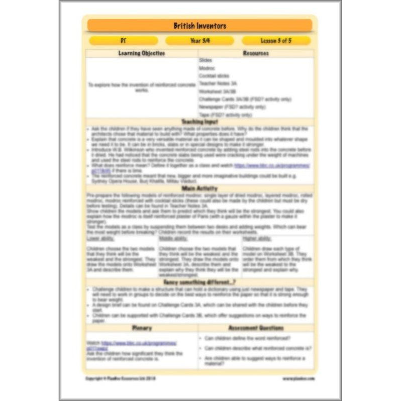 British Inventors - British Inventions KS2 DT planning — PlanBee