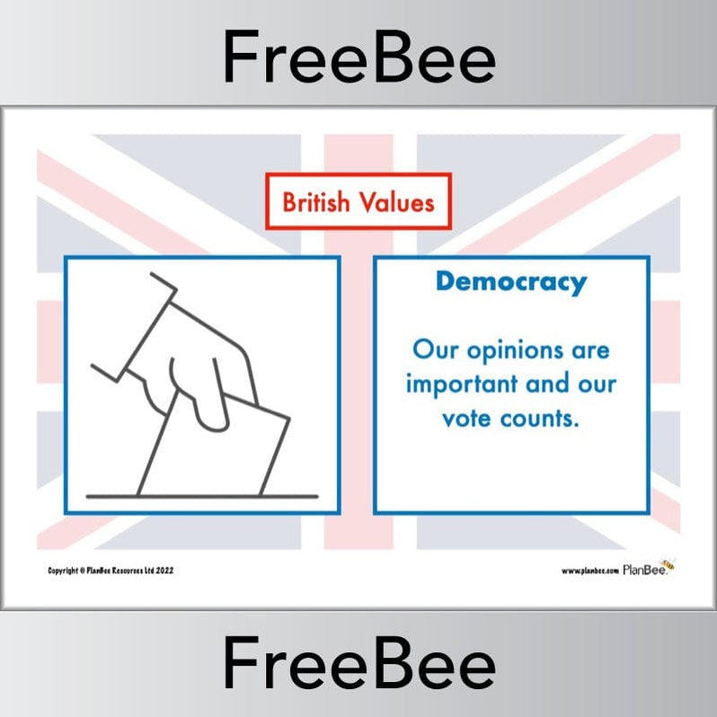 Free British Values Poster Download by PlanBee