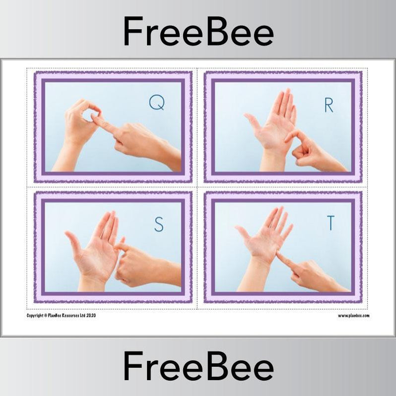 Free Pictorial Fingerspelling Alphabet Charts by PlanBee