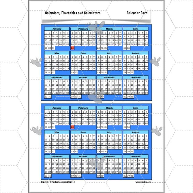 Year 5 Time Lessons: Calendars and Timetables KS2 — PlanBee