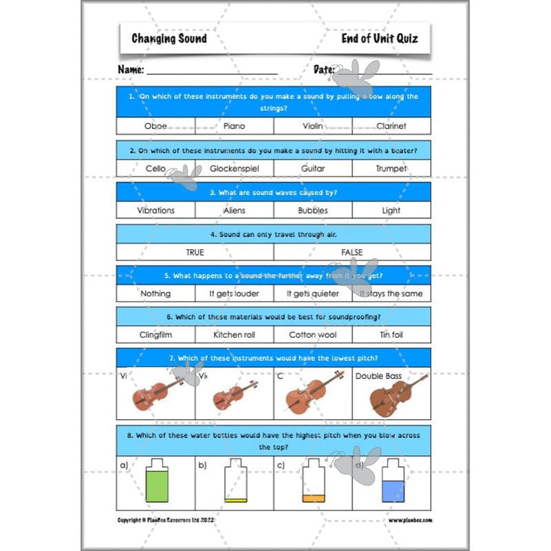 Changing Sounds KS2 Year 4 Science Planning | PlanBee