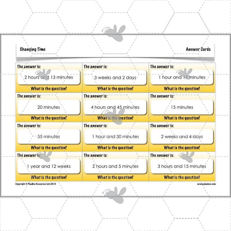 Changing Time Year 5 Maths Lesson Planning Pack — PlanBee
