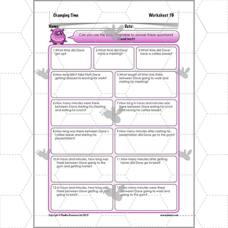 Changing Time Year 5 Maths Lesson Planning Pack — PlanBee