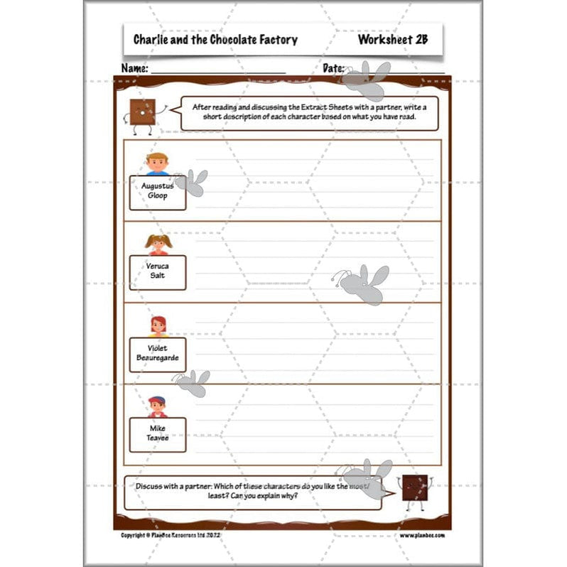Charlie and the Chocolate Factory Resources KS2 Pack | PlanBee