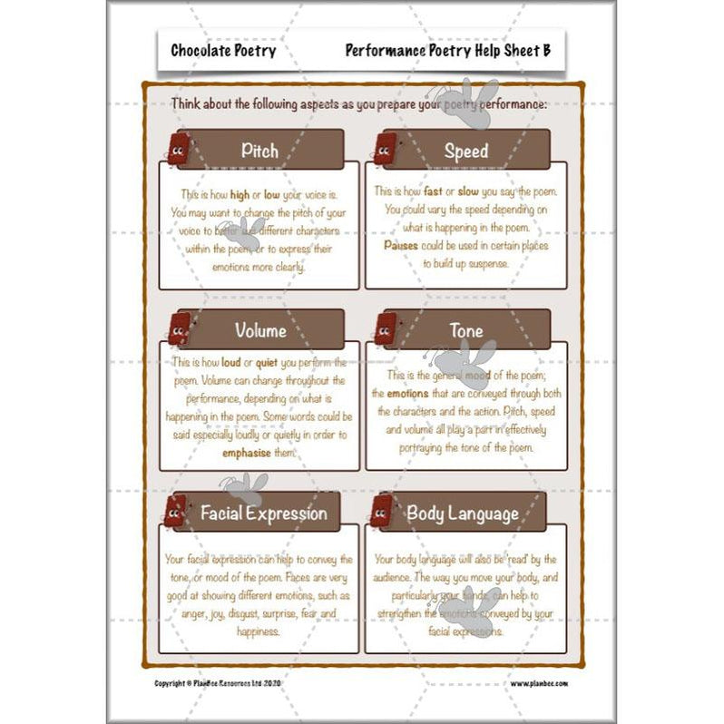 Chocolate Poetry KS2 | Poetry Year 4 — PlanBee