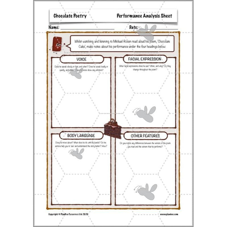 Chocolate Poetry KS2 | Poetry Year 4 — PlanBee