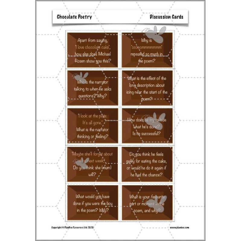 Chocolate Poetry KS2 | Poetry Year 4 — PlanBee