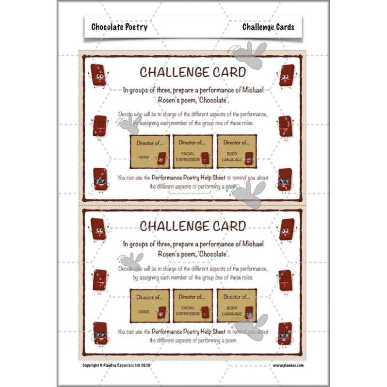 Chocolate Poetry KS2 | Poetry Year 4 — PlanBee