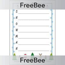 Free Christmas acrostic poem templates for children | PlanBee