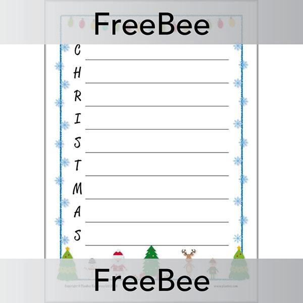 Free Christmas acrostic poem templates for children | PlanBee