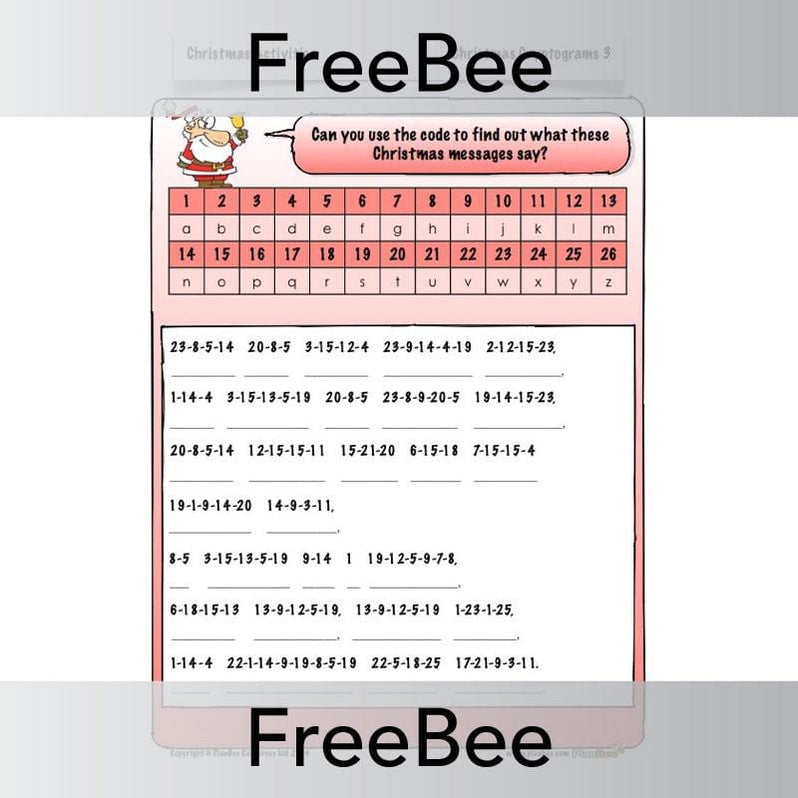 Free Christmas Maths Code Breaker KS2 | PlanBee FreeBees
