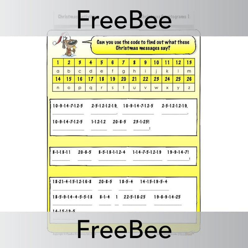 Free Christmas Maths Code Breaker KS2 | PlanBee FreeBees
