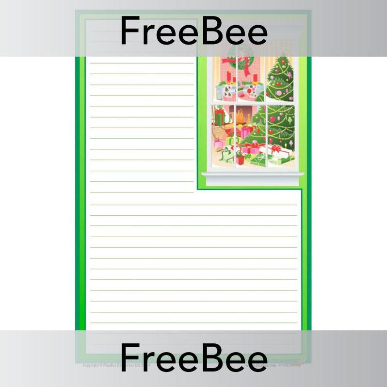 Free Printable Christmas Page Border by PlanBee