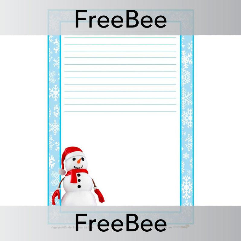 Free Printable Christmas Page Border by PlanBee