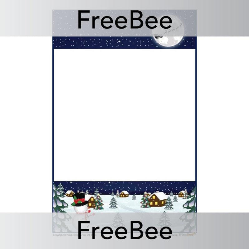 Free Printable Christmas Page Border by PlanBee