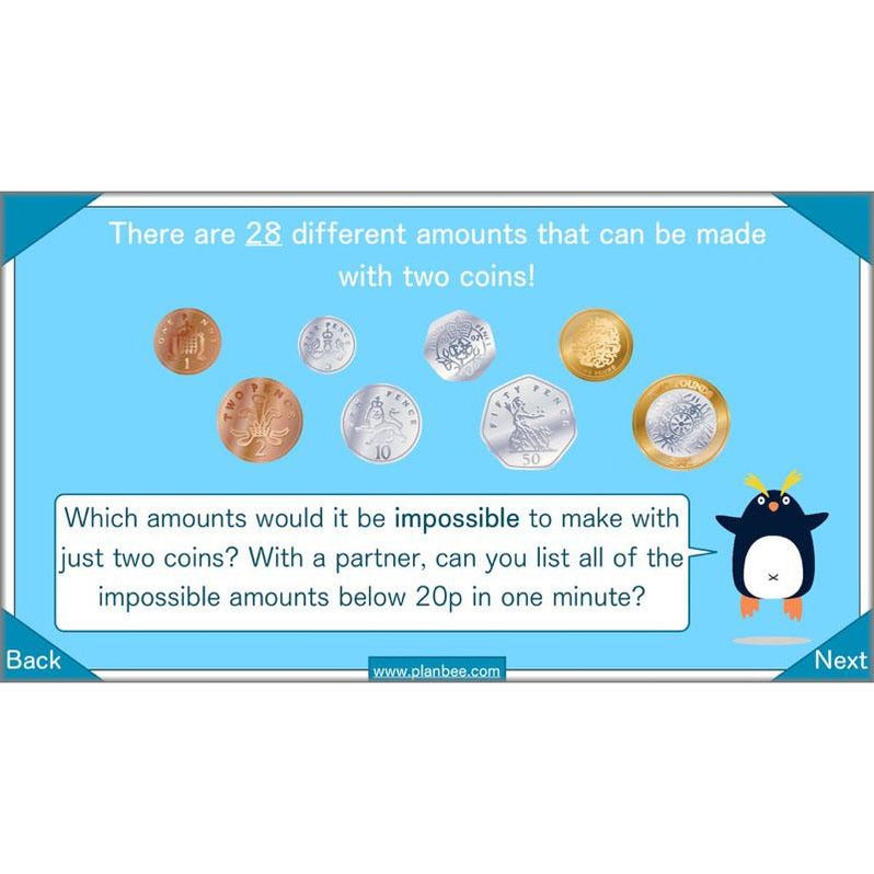 Year 4 Maths Conundrum Coin Challenge | Free PlanBee Lesson