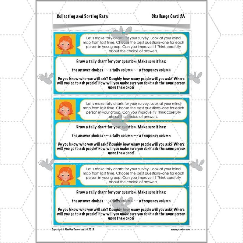 Collecting and Sorting Data Year 3 Statistics by PlanBee