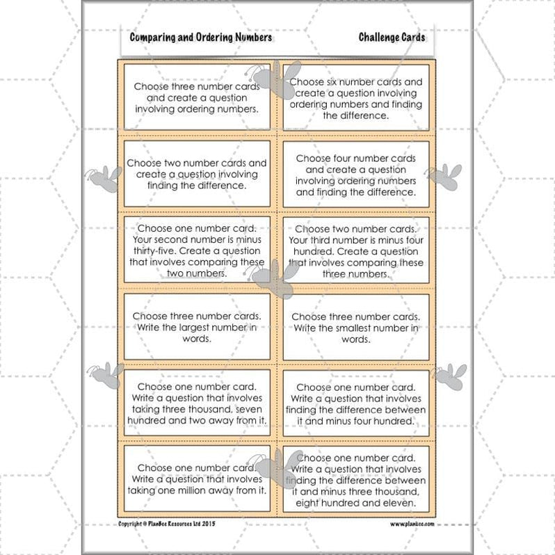 Comparing & Ordering Numbers - Year 6 Maths Planning — PlanBee