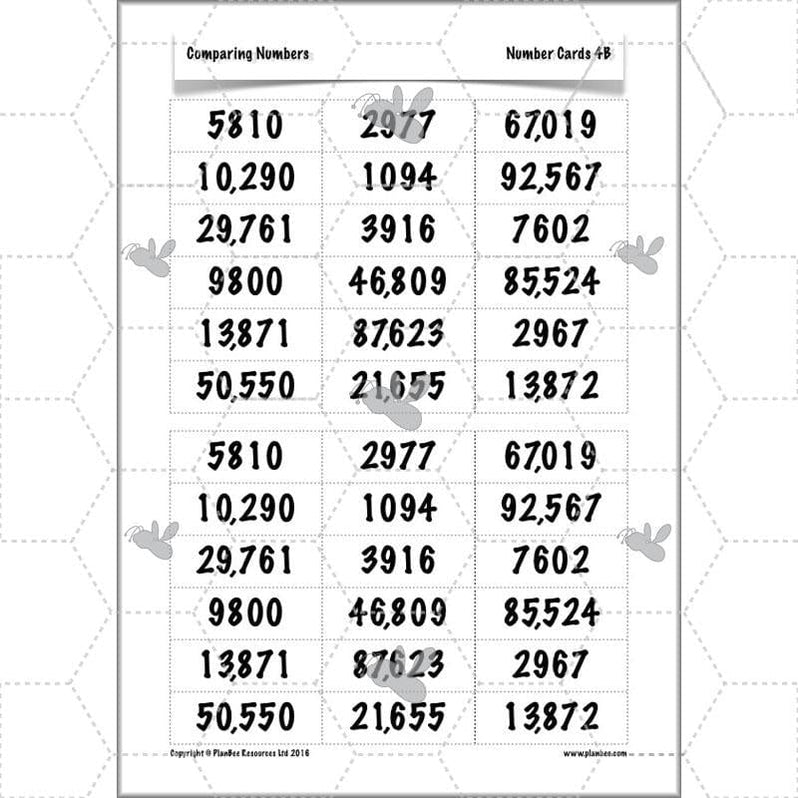 Comparing Numbers Year 4 Place Value Maths by PlanBee