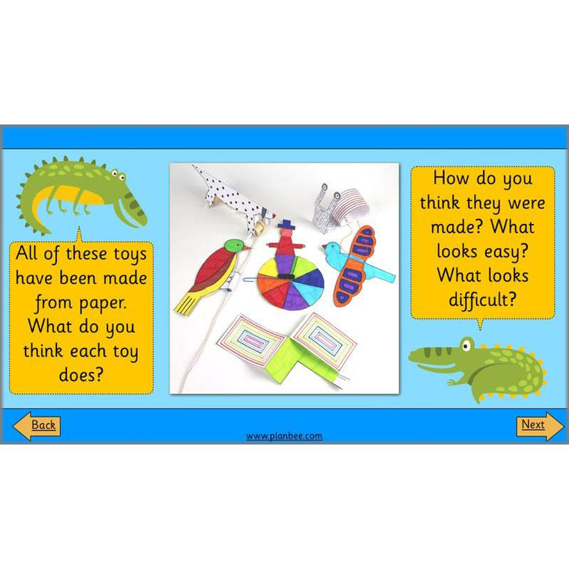 FREE Make Paper Toys Moving Toys KS1 DT Lesson | PlanBee