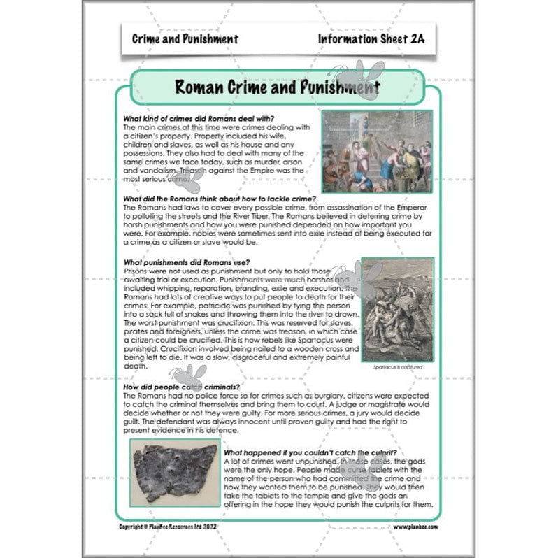 Crime and Punishment KS2 History Lessons by PlanBee