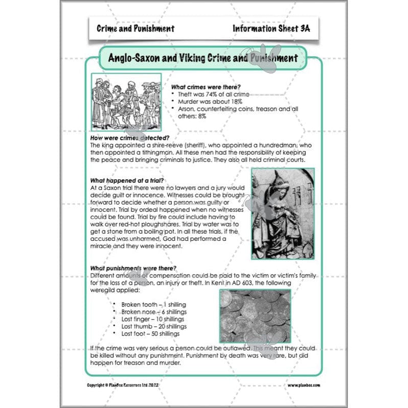 Crime and Punishment KS2 History Lessons by PlanBee