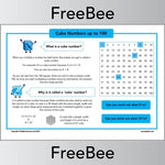 FREE Cube Numbers up to 100 Poster by PlanBee
