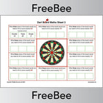 Free Primary Games Darts Boards Challenges by PlanBee