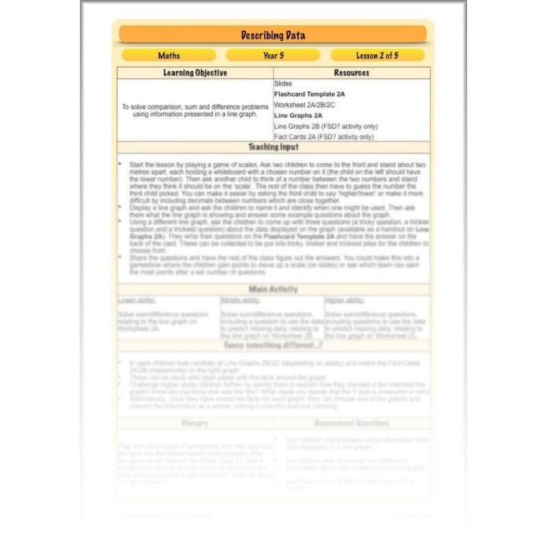 Describing Data Year 5 Statistics Lesson by PlanBee
