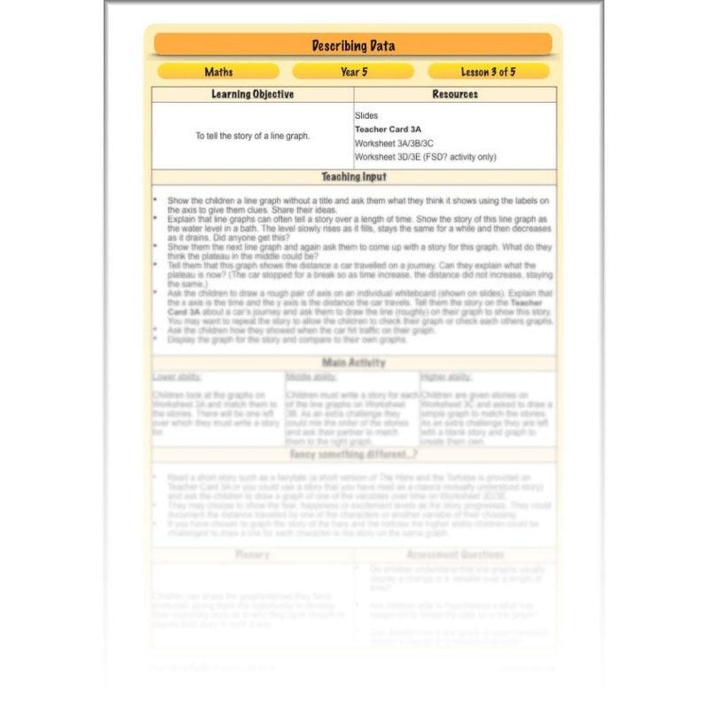 Describing Data Year 5 Statistics Lesson by PlanBee