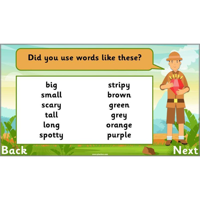 Dinosaur Writing Activities KS1 - Dinosaur Adjective Lessons — PlanBee