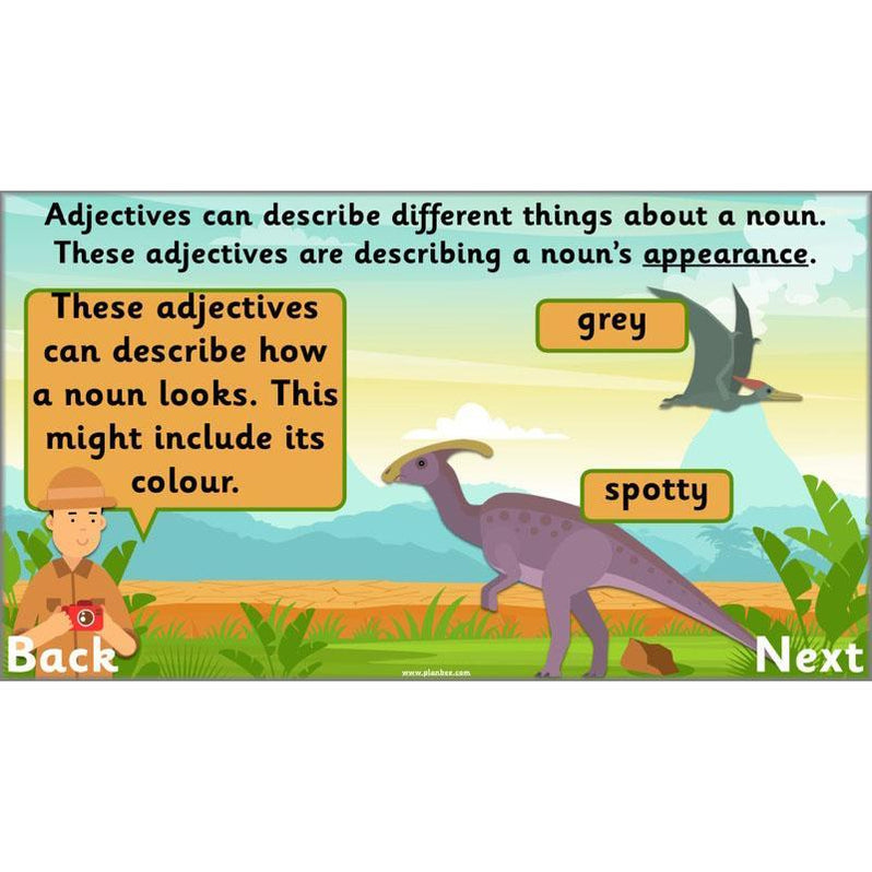 Dinosaur Writing Activities KS1 - Dinosaur Adjective Lessons — PlanBee