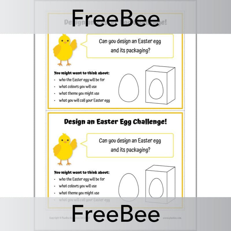 FREE Design an Easter Egg Template Printable by PlanBee