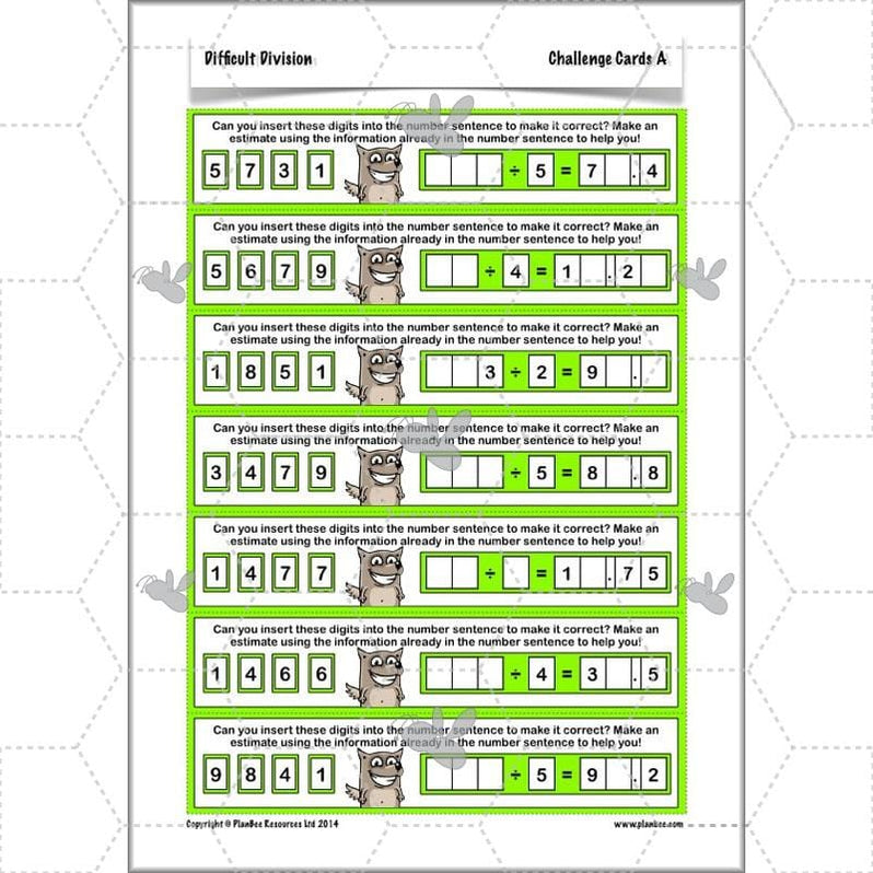 Division Year 6 Maths Lessons and Worksheets by PlanBee