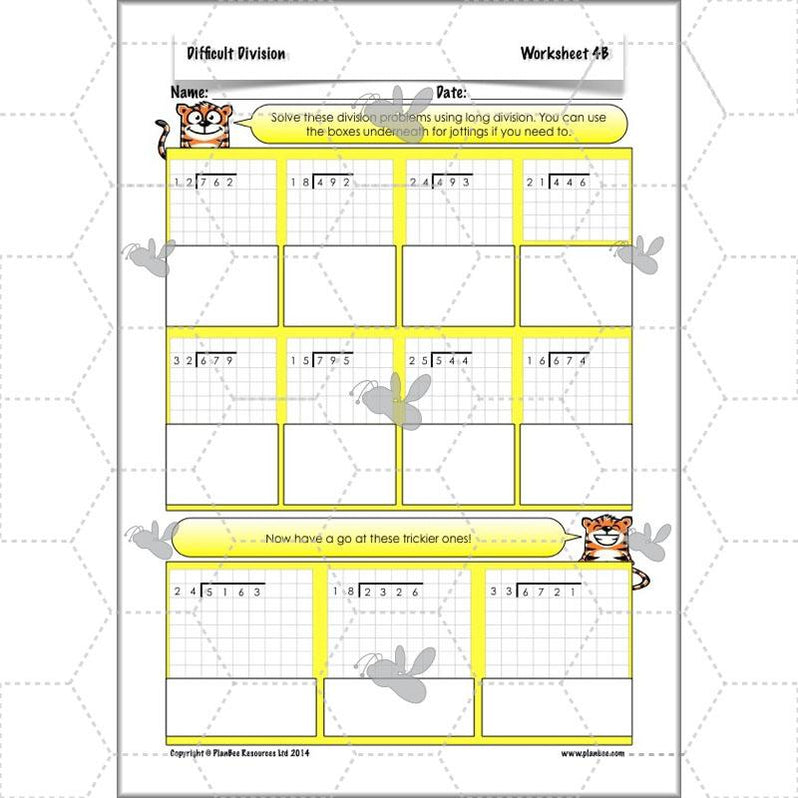 Division Year 6 Maths Lessons and Worksheets by PlanBee