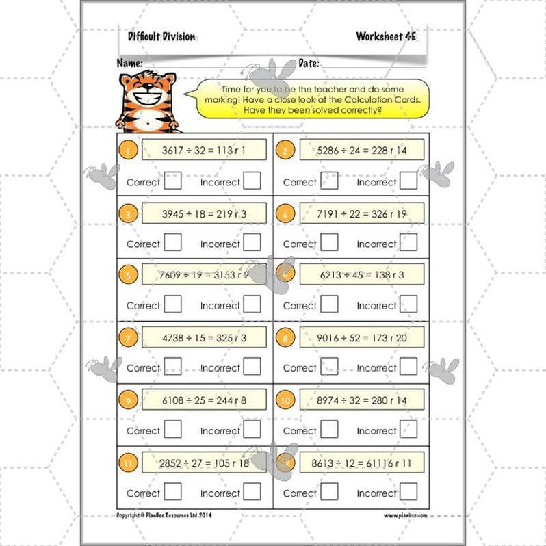 Division Year 6 Maths Lessons and Worksheets by PlanBee