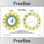 Free Printable Division Wheels by PlanBee