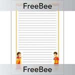 Free Diwali Page Border Writing Frame by PlanBee