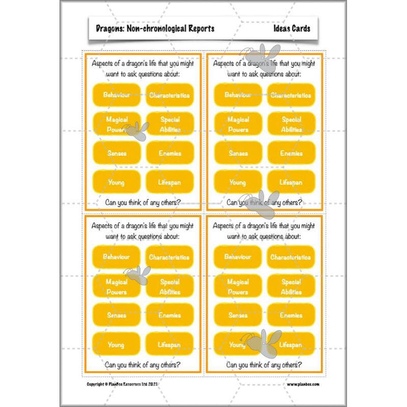 Dragons Non-chronological Reports KS2 Resources by PlanBee