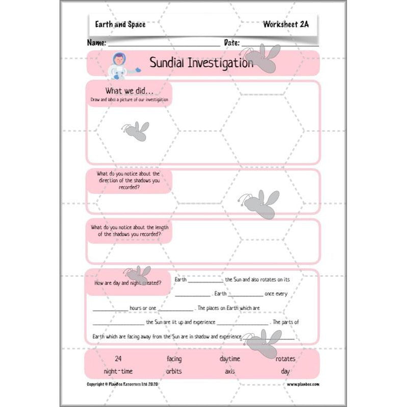 Earth and Space Year 5 Science Planning by PlanBee